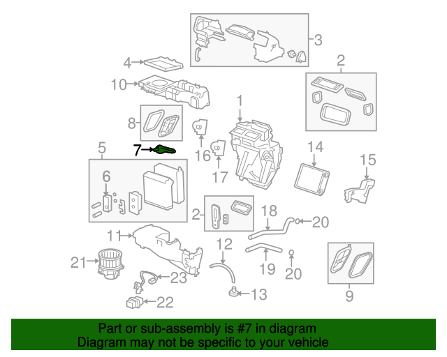 25786418 - Air Conditioning Evaporator Temperature Sensor 2007-2017 GM ...
