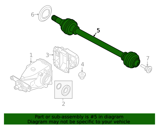 Genuine BMW 33-20-8-487-124 | Axle Assembly | FREE Shipping on Most Orders $499+ OEMG! | getBMWparts