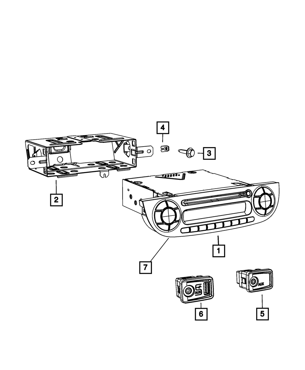 2012-2014 Fiat 500 Radio Cap Kit 1TJ93JXWAA | My Mopar Parts