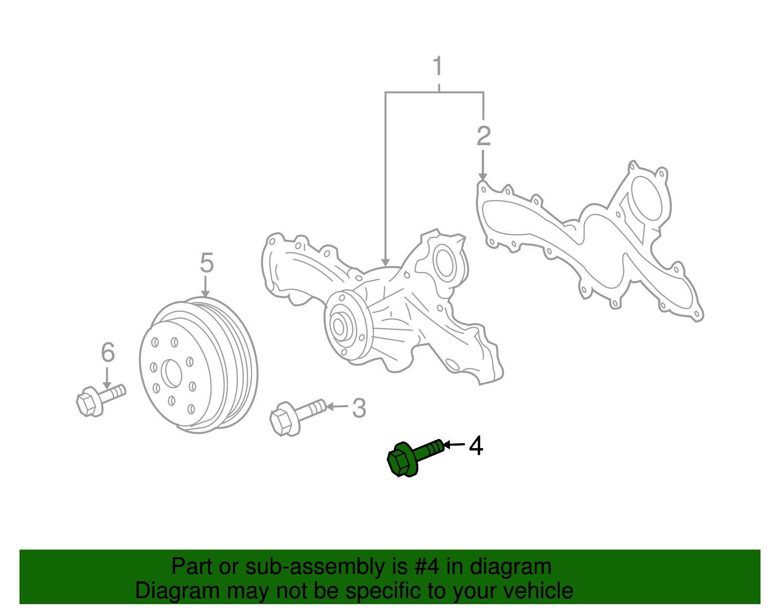 2007-2025 Lexus Water Pump Assembly Bolt 91551-80622 | OEM Parts Online