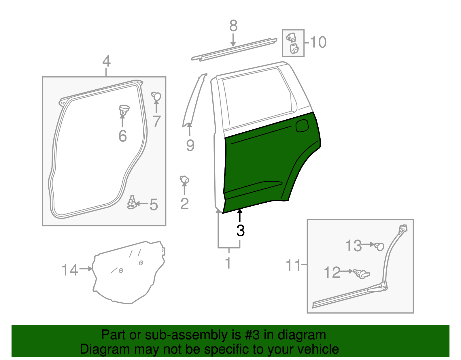 67114-0C080 - Outer Panel - 2008-2022 Toyota Sequoia | OEMGenuineParts.com