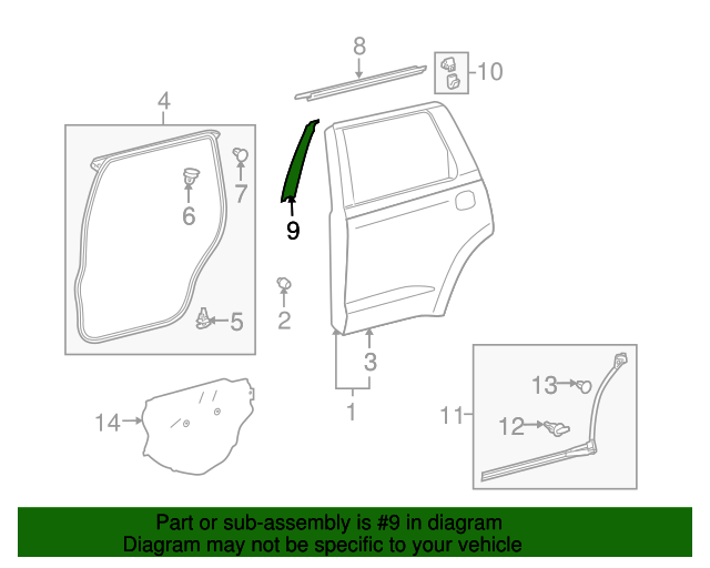 2007-2022 Toyota Black Out Tape 75923-0C020 | OEM Parts Quick