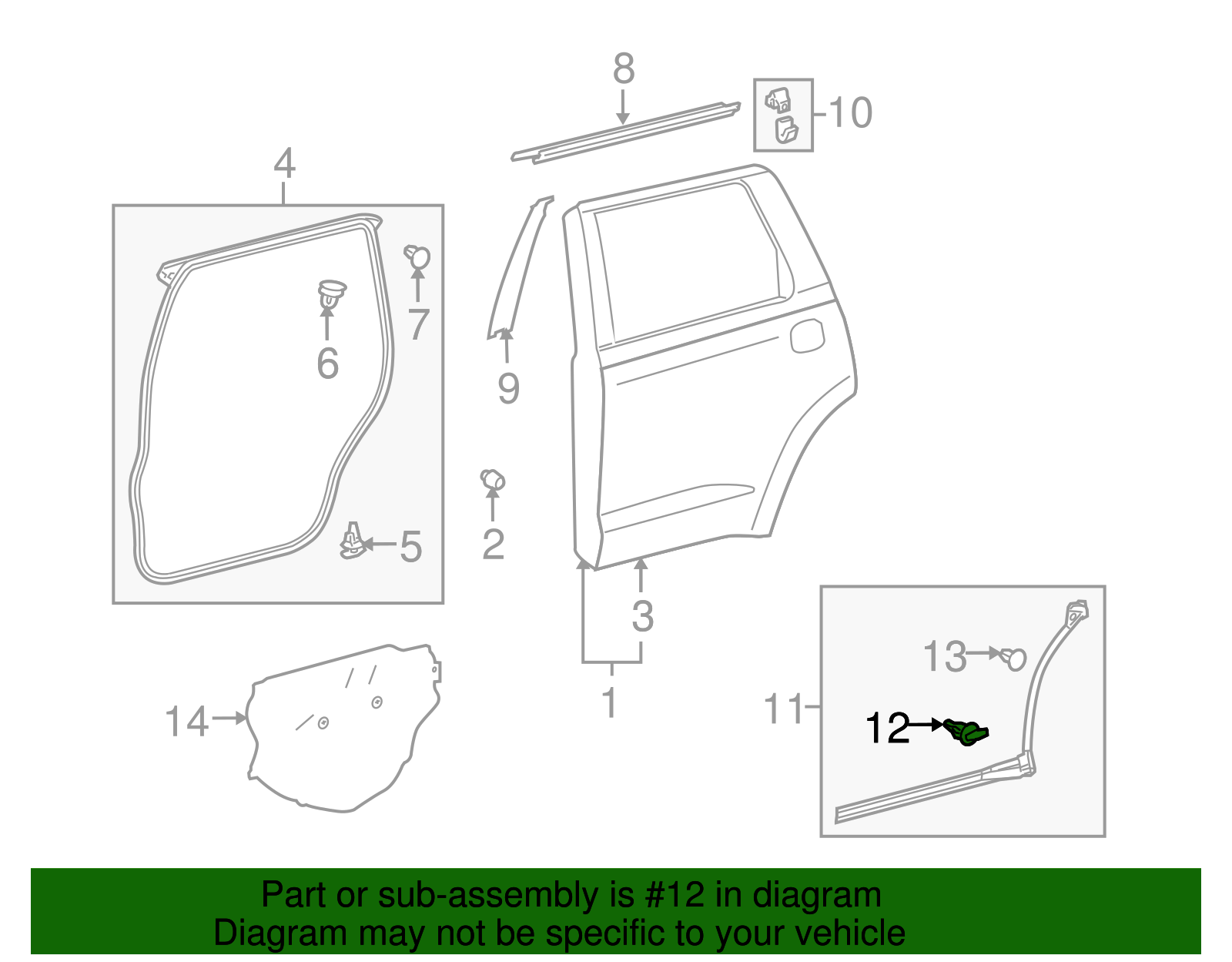 67867-12150 - 1990-2024 Toyota - Door Weather-Strip Retainer Clip ...