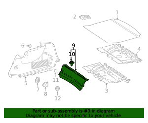 2020-2023 Mercedes-Benz Trunk Trim Scuff Plate 118-690-78-00-9051 ...