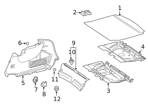2020-2023 Mercedes-Benz Trunk Trim Scuff Plate 118-690-78-00-9051 ...