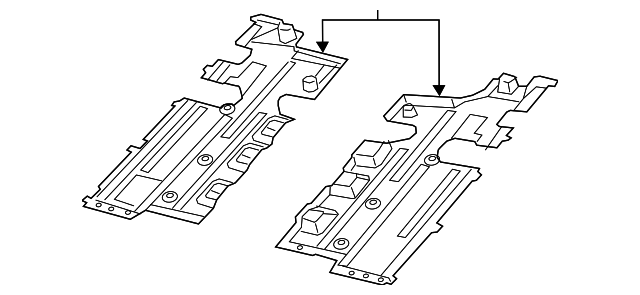 2016-2018 Fiat 500X Under Cover - Driver's Side (LH) 68246950aa ...