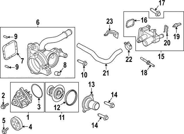2020-2024 Ford Connector Hose Clamp W527340-S444 | QuirkParts