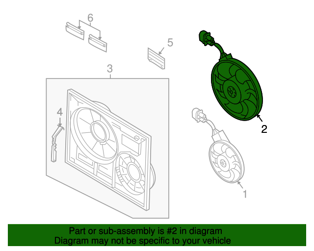 2003-2010 Porsche Cayenne Fan & Motor 955-624-134-01 | Sunset Porsche Parts