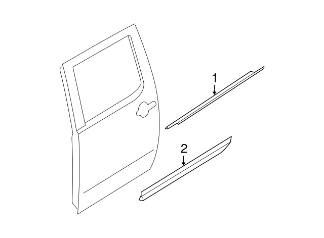 2005-2021 Nissan Frontier Door Belt Molding 82820-EB000 ...