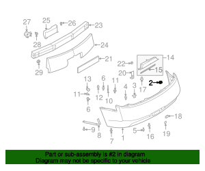 85284-AL510 - Bumper Cover Clip 2003-2007 Infiniti G35 | INFINITI Parts ...