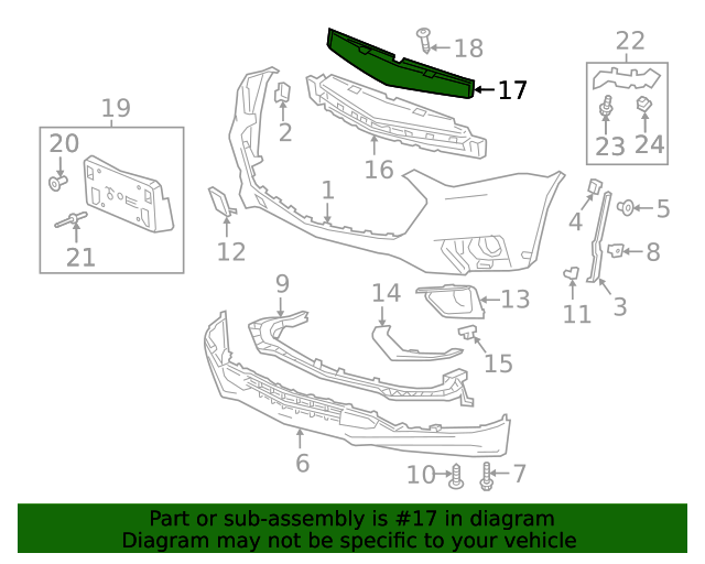 2018-2021 Chevrolet Traverse Front Bumper Energy Absorber Cover ...