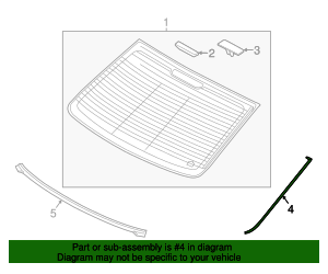 87131-F6000 - Upper Molding 2017-2020 Kia Cadenza | Kia.Parts Store