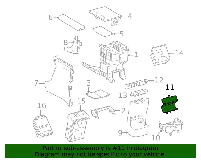 2021-2024 Toyota Sienna Switch Panel 58904-08040-C0 | Toyota Parts Center