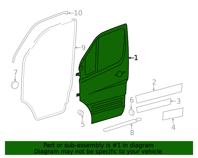 9107203100 - Door Shell 2019-2024 Mercedes-Benz | Mercedes-Benz USA Parts