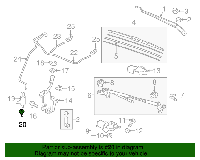 76843-TG7-A01 - Washer Pump Screen 2017-2023 Honda | Honda Parts Online