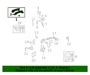 2020-2021 Toyota Sequoia Handle, Outside 69210-0C040-A1 | OEM Parts Online