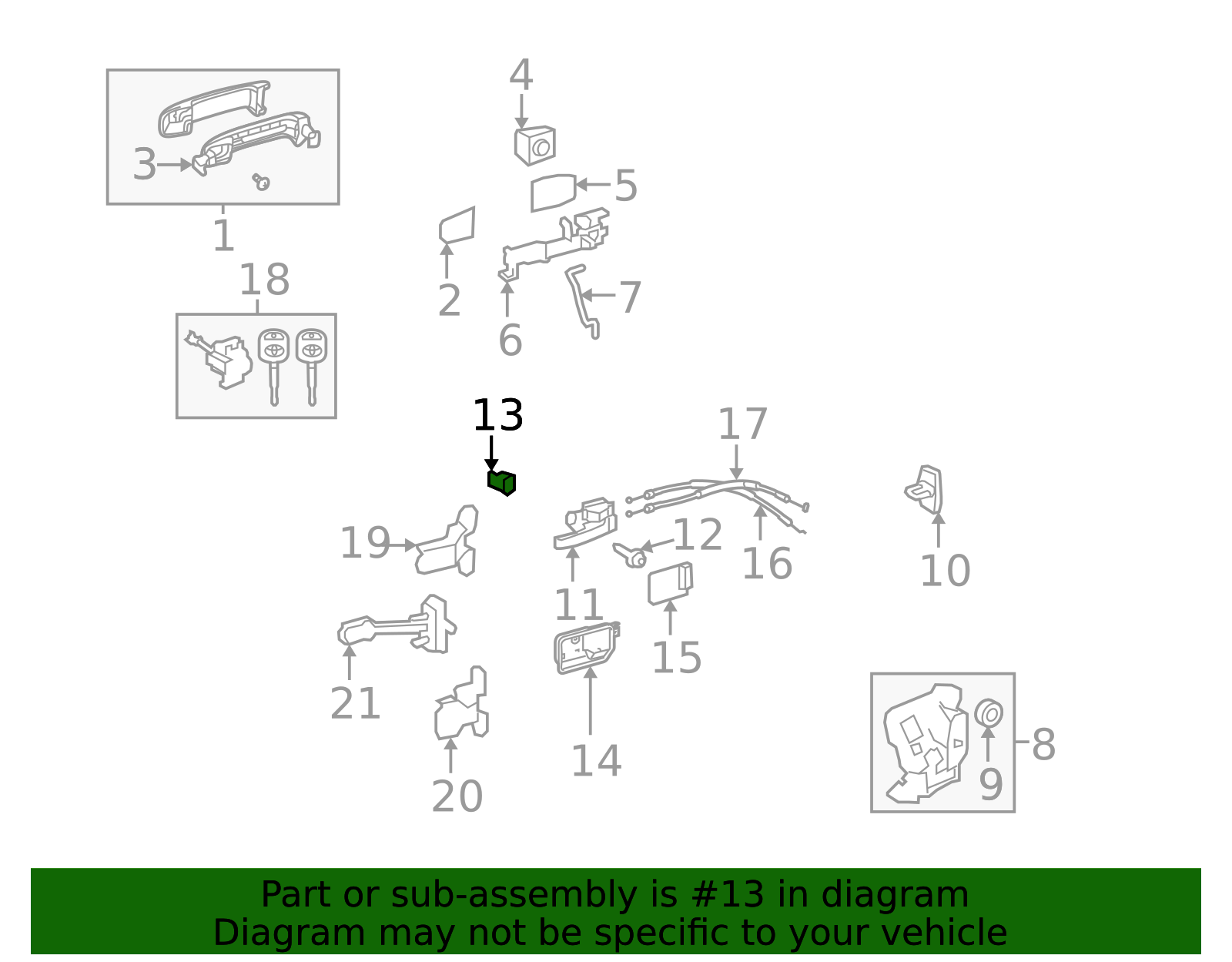 1996-2025 Toyota Door Interior Trim Panel Grommet 90189-06018 | Toyota ...