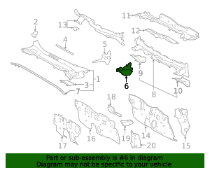2023-2024 Toyota Cowl Grille Plate 55734-12260 | Toyota Parts Center