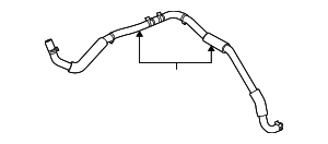 2009-2011 Chevrolet Radiator Surge Tank Outlet Hose 95990102 GM ...
