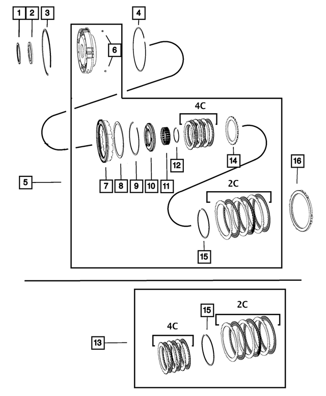 2008-2024 Mopar Transmission 2nd And 4th Clutch Piston Retainer ...