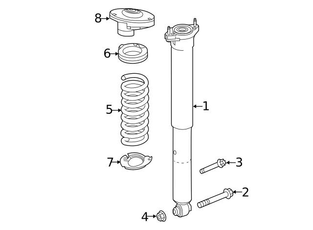 253-320-32-00 - Shock Absorber 2018-2020 Mercedes-Benz GLC 350e ...