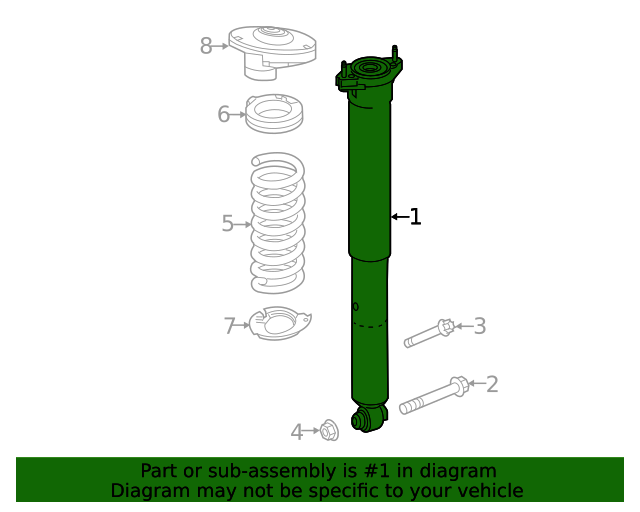 253-320-32-00 - Shock Absorber 2018-2020 Mercedes-Benz GLC 350e ...