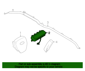 JL1Z-78044A74-A - Passenger Inflator Module - 2018-2021 Ford Expedition ...