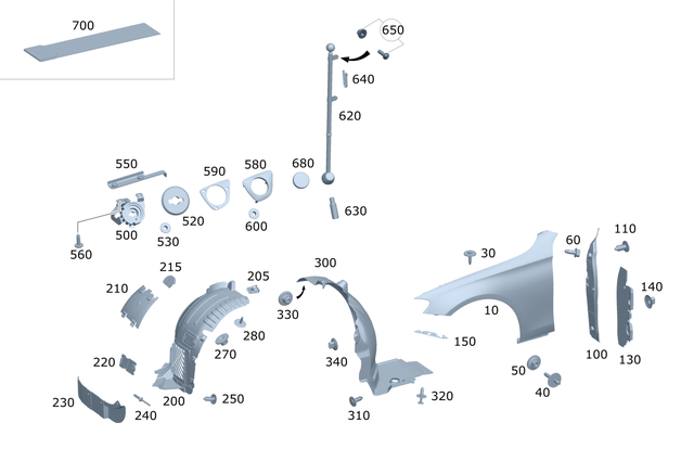 1995-2023 Mercedes-Benz Wheel House Covering 238-690-15-03 | MB OEM Parts