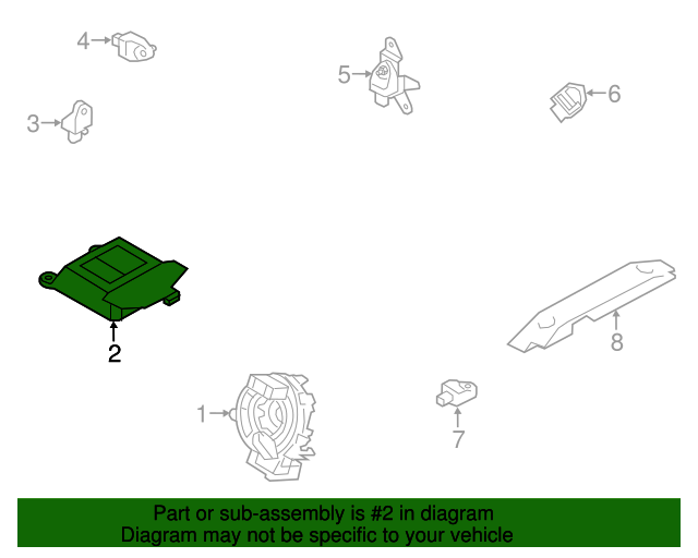 98221SG250 - Air Bag Control Module 2017-2018 Subaru Forester ...