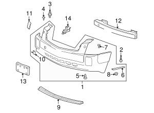 2004-2009 Cadillac SRX Impact Bar 25994576 | GMPartsNow