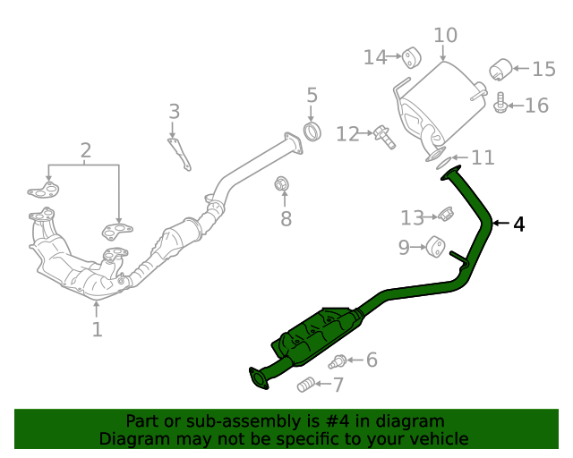 2019-2023 Subaru Forester Intermediate Pipe 44200SJ020 | Subaru Parts ...