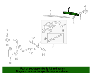 1K9-955-707-A-03C - Back Glass Wiper Arm 2009-2014 Volkswagen Jetta ...