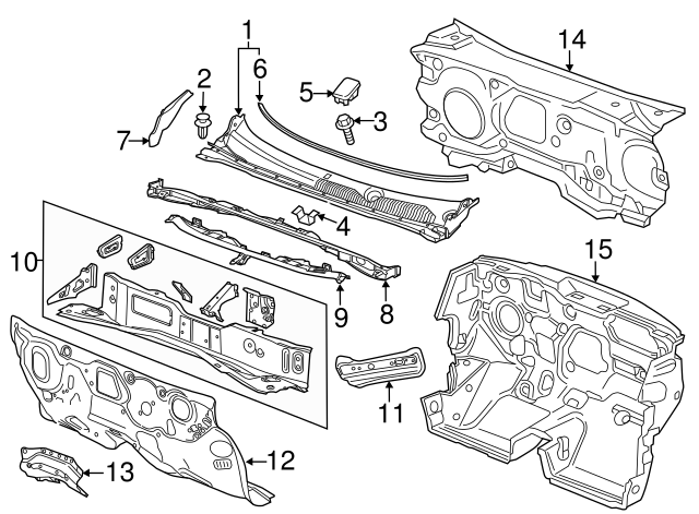 2012-2020 Chevrolet Sonic Plenum Upper Panel 95142879 | GMPartsDirect.com