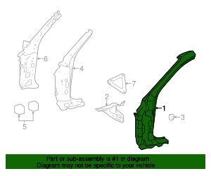 2014-2020 Lexus Hinge Pillar 61132-53070 | OEM Parts Online