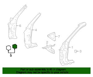 2014-2020 Lexus Body A-Pillar Baffle Plate 61016-53030 | OEM Parts Online
