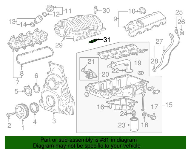 2014-2023 GM Engine Intake Manifold Gasket 12626354 | GMPartsDirect.com
