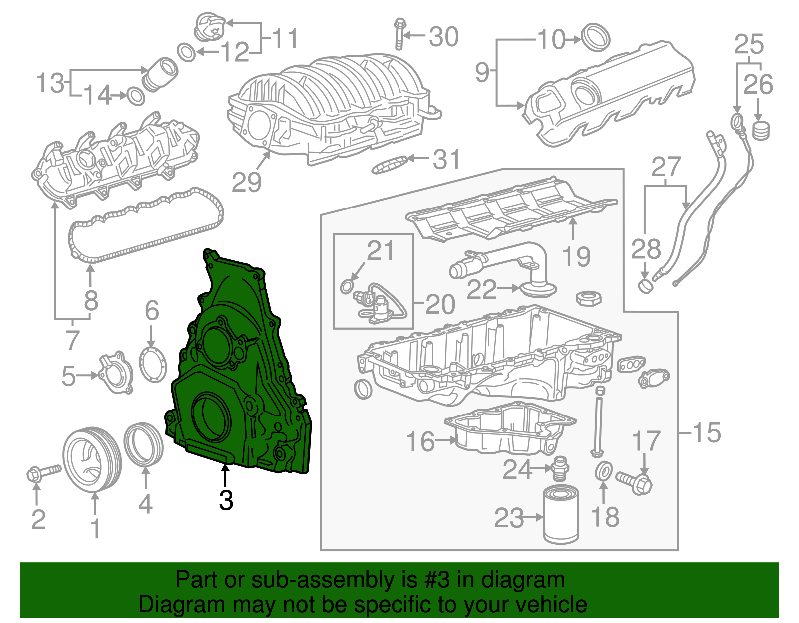 2014-2025 GM Engine Front Cover 12691692 | GM Parts Center