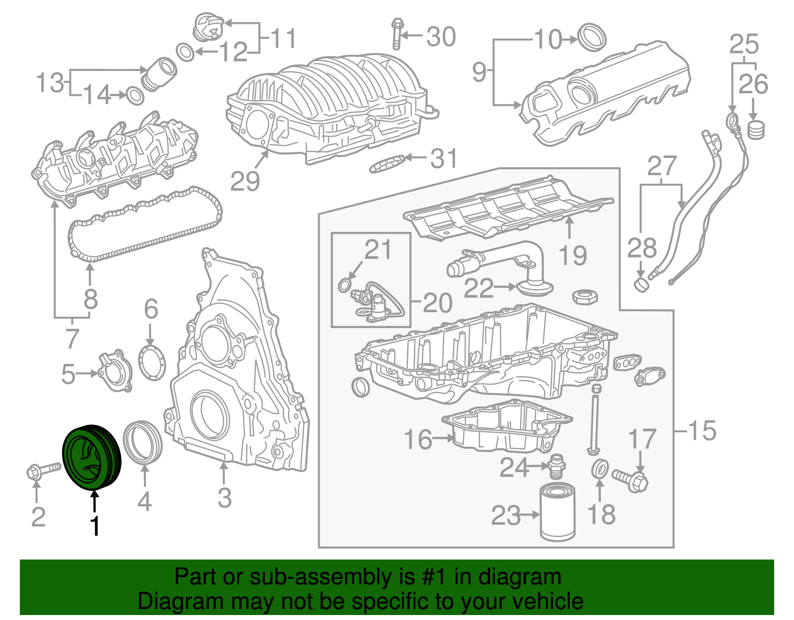 2016-2018 GM Crankshaft Balancer 12662070 | Awesome Parts