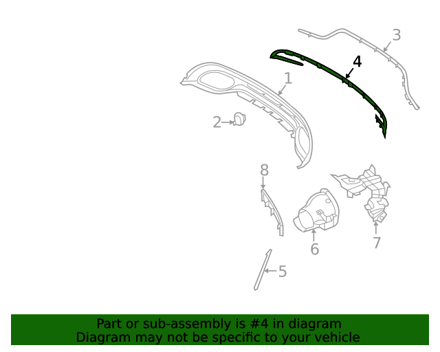 205-885-63-03 - Center Molding 2019-2020 Mercedes-Benz | Mercedes-Benz ...