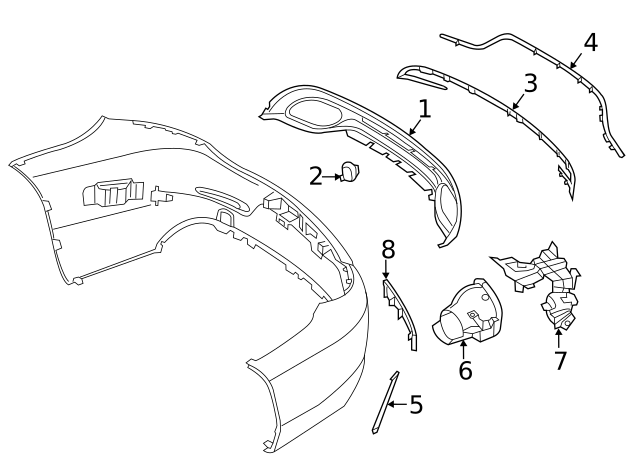 2015-2020 Mercedes-Benz Bracket, Bumper 205-885-23-02 | Mercedes-Benz Parts