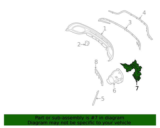 205-885-23-02 - Trim Bezel Bracket 2019-2023 Mercedes-Benz C 300 ...