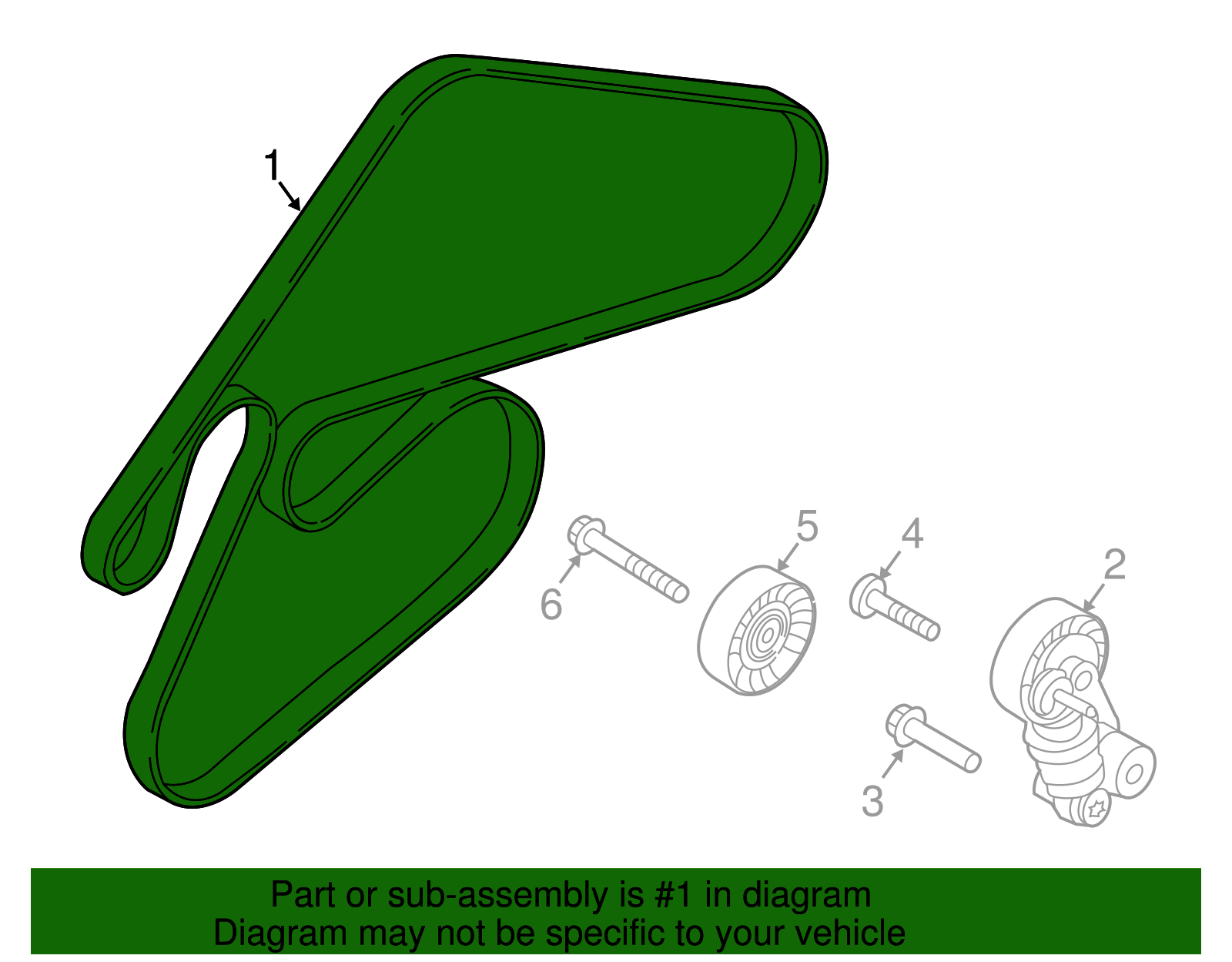 2015-2018 Kia Sedona | Serpentine Belt | 25212-3C122 | Kia Auto Parts