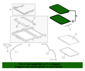 2013-2018 Toyota RAV4 Sunroof Glass 63201-0R030 | OEM Parts Online