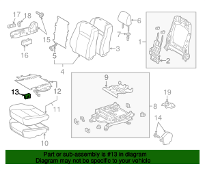 2012-2015 Toyota Seat Heater Control Module (Left, Right) 87501-06010 ...