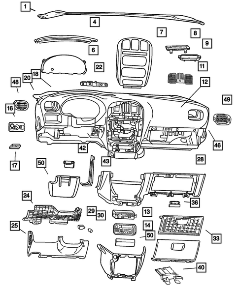Instrument Panel for 2002 Dodge Grand Caravan | DodgeParts.com