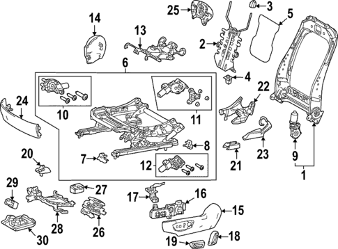 Driver Seat Components for 2021 Toyota RAV4 | Toyota Parts Center