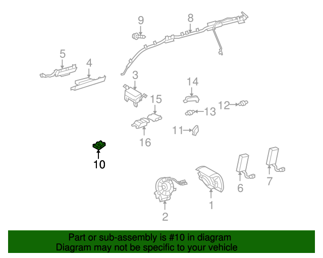 2010-2023 Lexus Air Bag Impact Sensor 89173-09620 | AutoNationParts.com