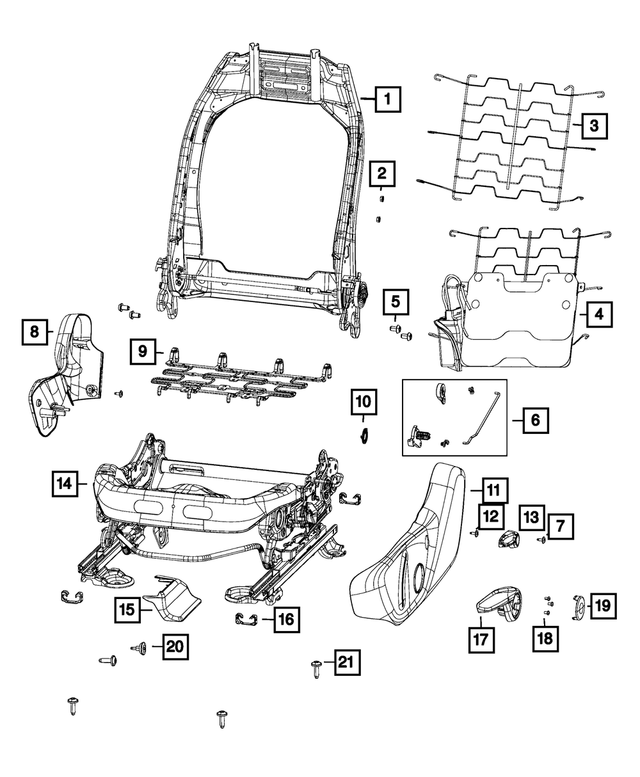 2017-2022 Jeep Compass Manual Seat Adjuster 68254153AH | My Mopar Parts