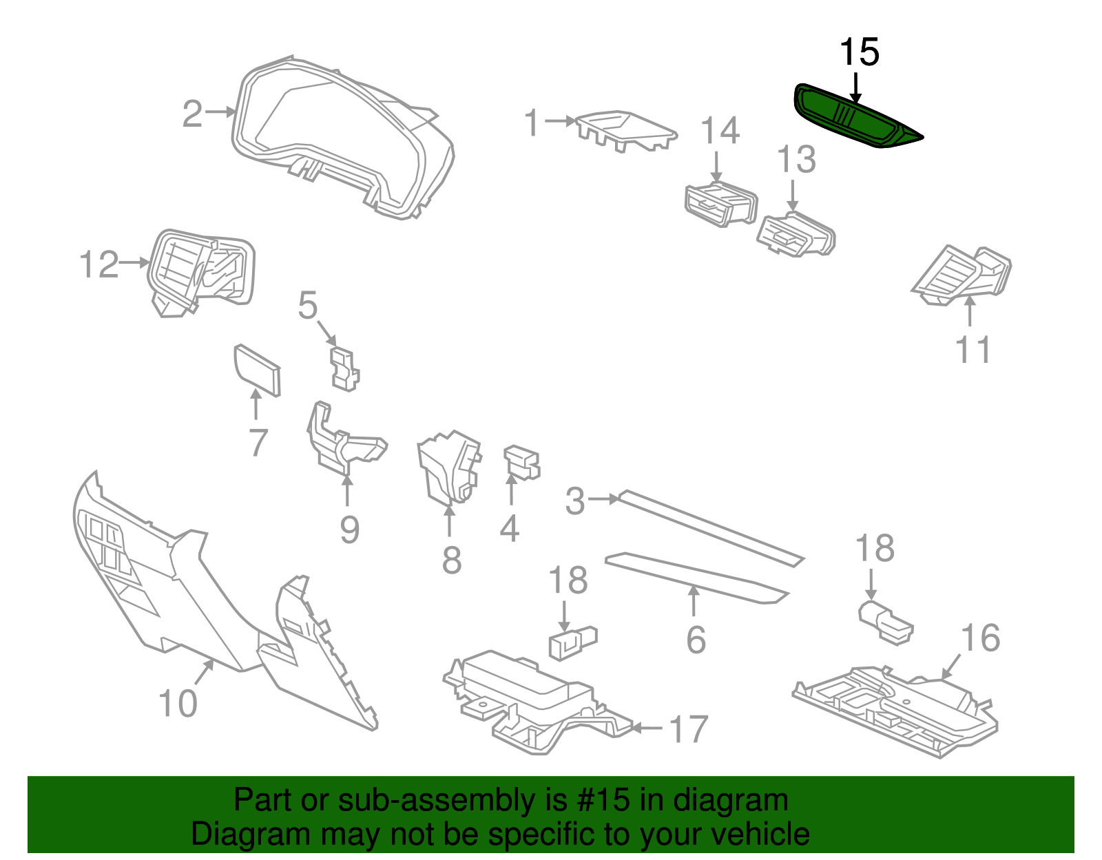 77611-TLA-A01ZA - Panel Assembly Center Outlet *NH900L* (Deep Black ...
