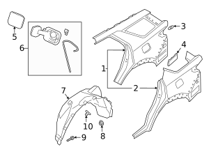 2020 Ford Quarter Panel Splash Shield Nut -W719534-S300 | TascaParts.com